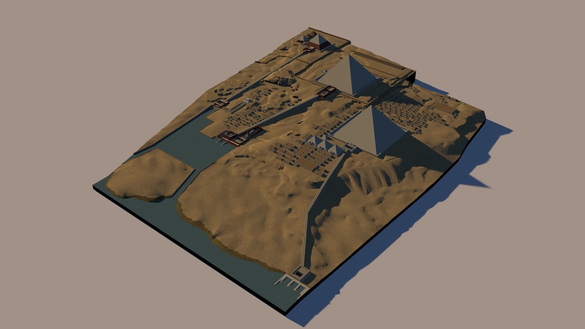 Giza Plateau true scale model 3D model | CGTrader