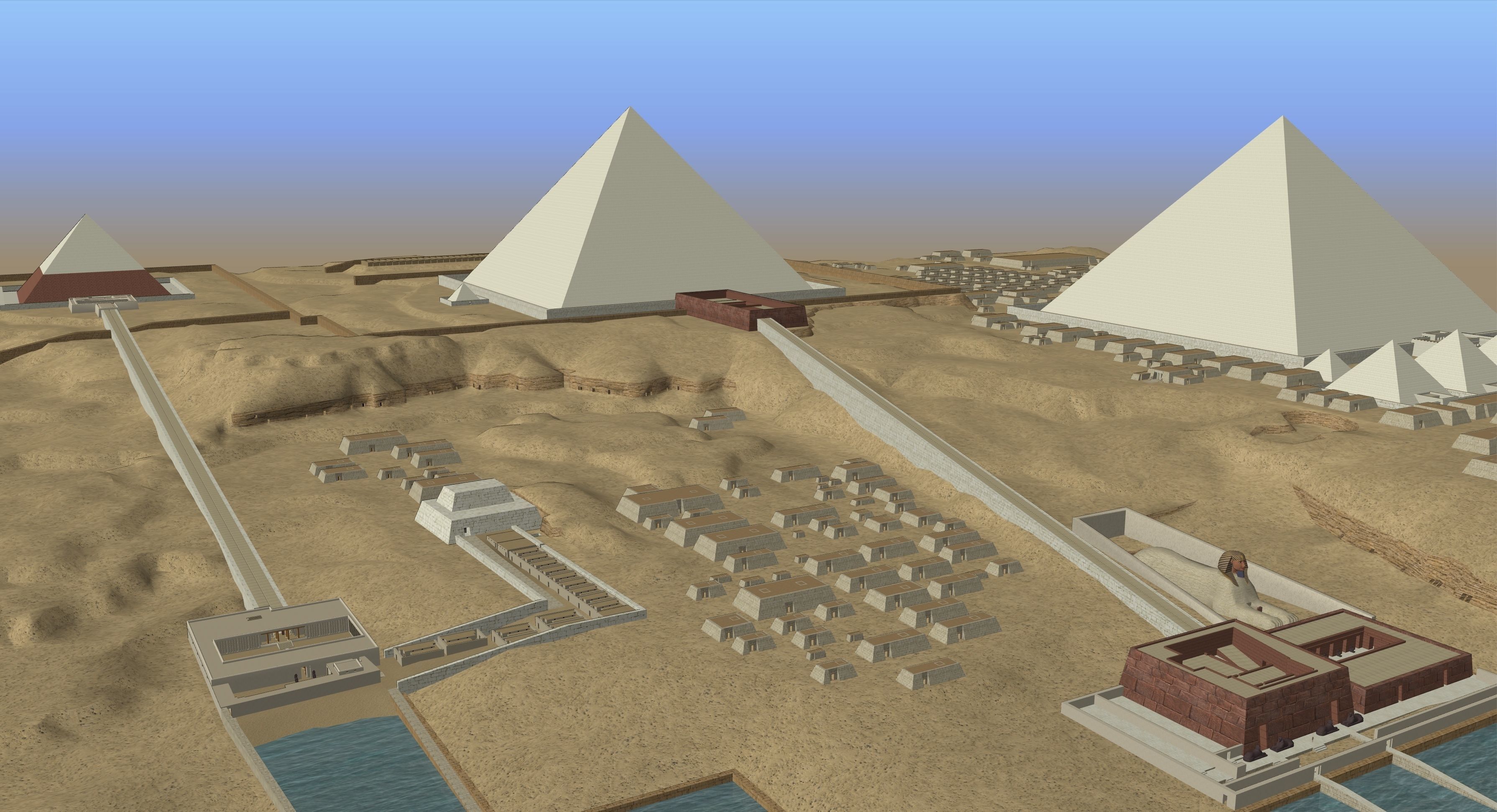 Giza Plateau true scale model 3D model | CGTrader