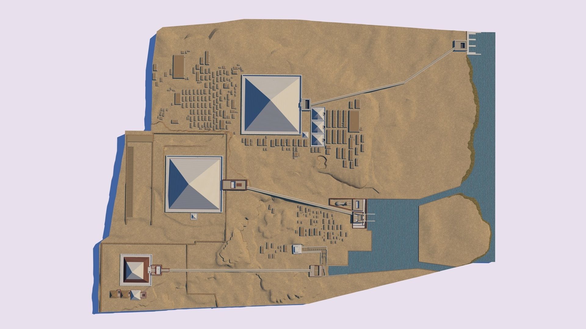 Giza Plateau true scale model 3D model | CGTrader