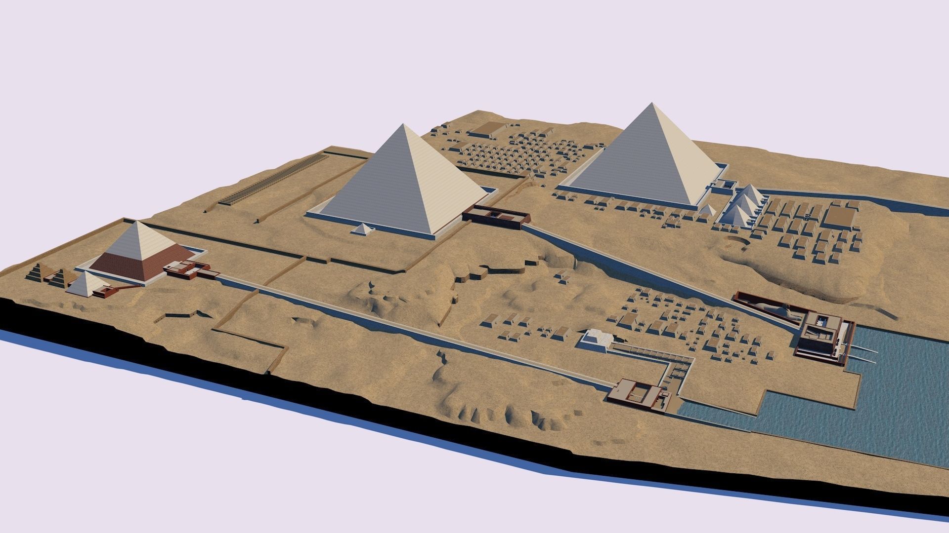 Giza Plateau true scale model 3D model | CGTrader