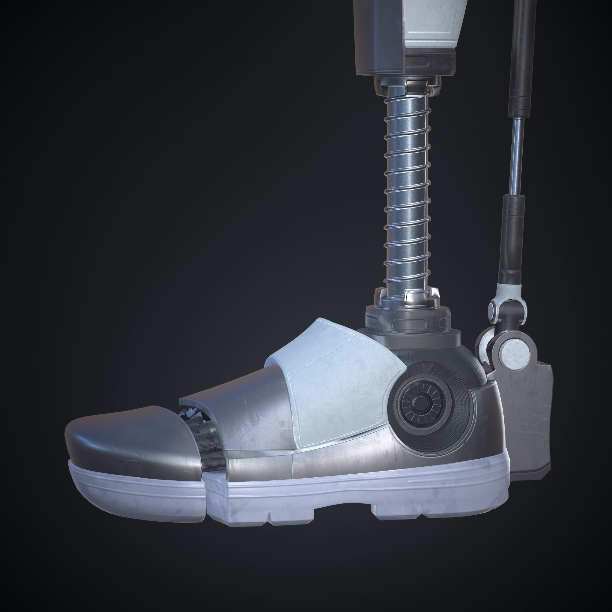 Sci-fi robotic leg 3D model rigged | CGTrader