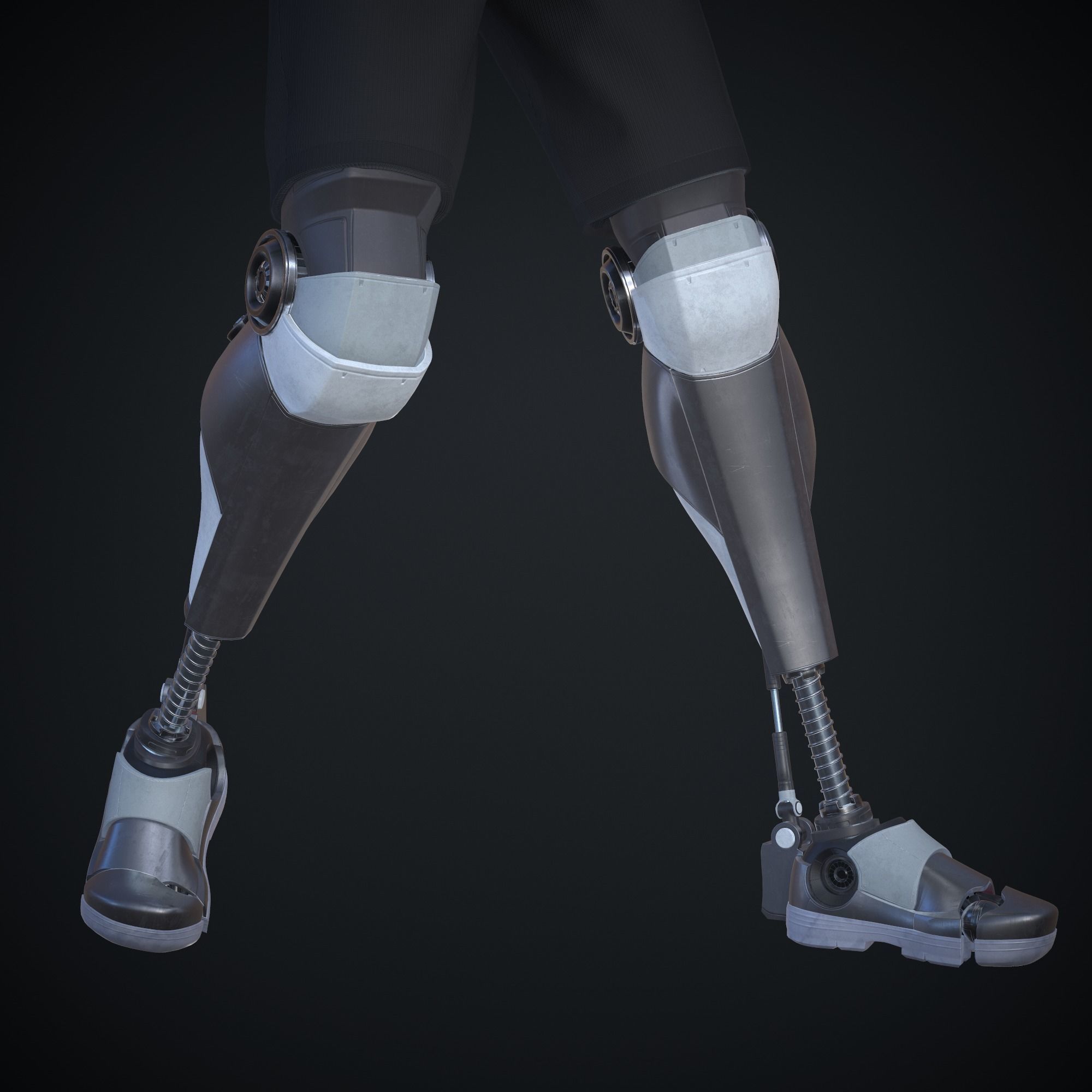 Sci-fi robotic leg 3D model rigged | CGTrader