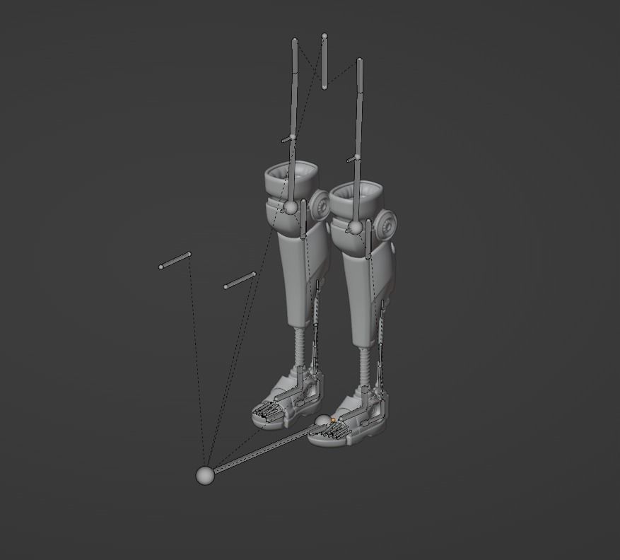 Sci-fi robotic leg 3D model rigged | CGTrader