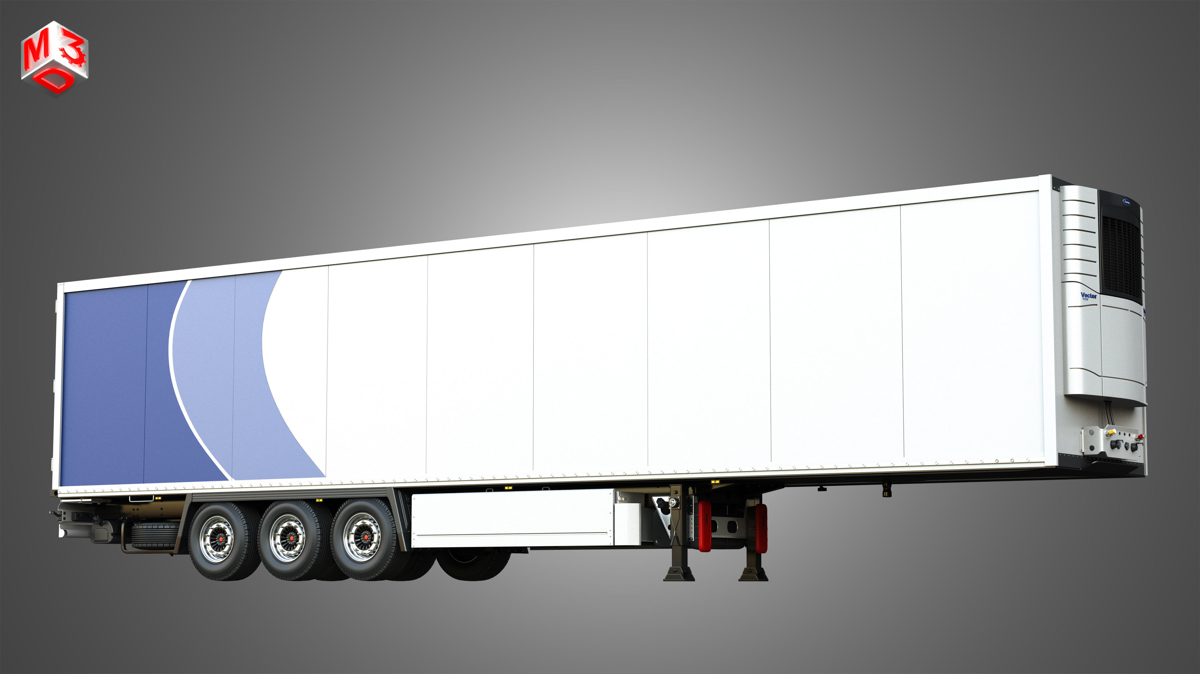 TKS Refrigerated Cool Liner Semi-Trailer 3D model | CGTrader