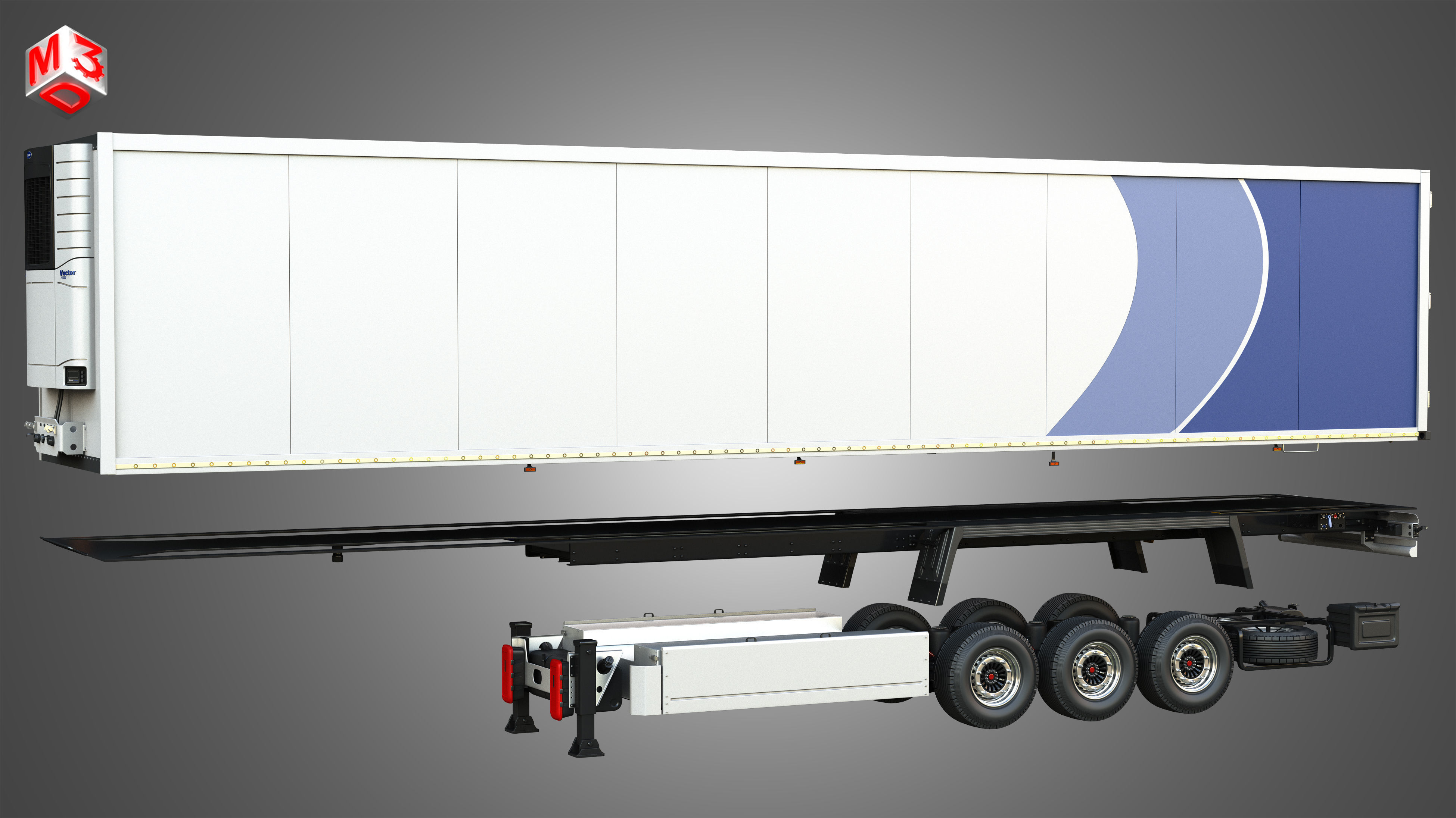 TKS Refrigerated Cool Liner Semi-Trailer 3D model | CGTrader