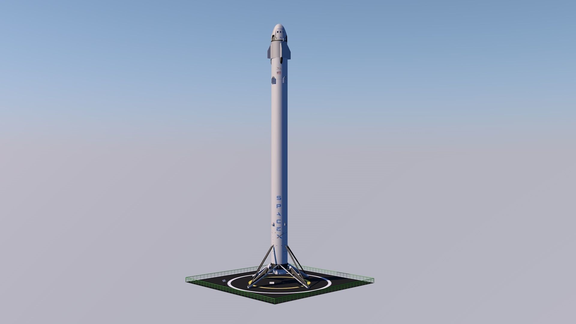 SpaceX Falcon 3D model | CGTrader