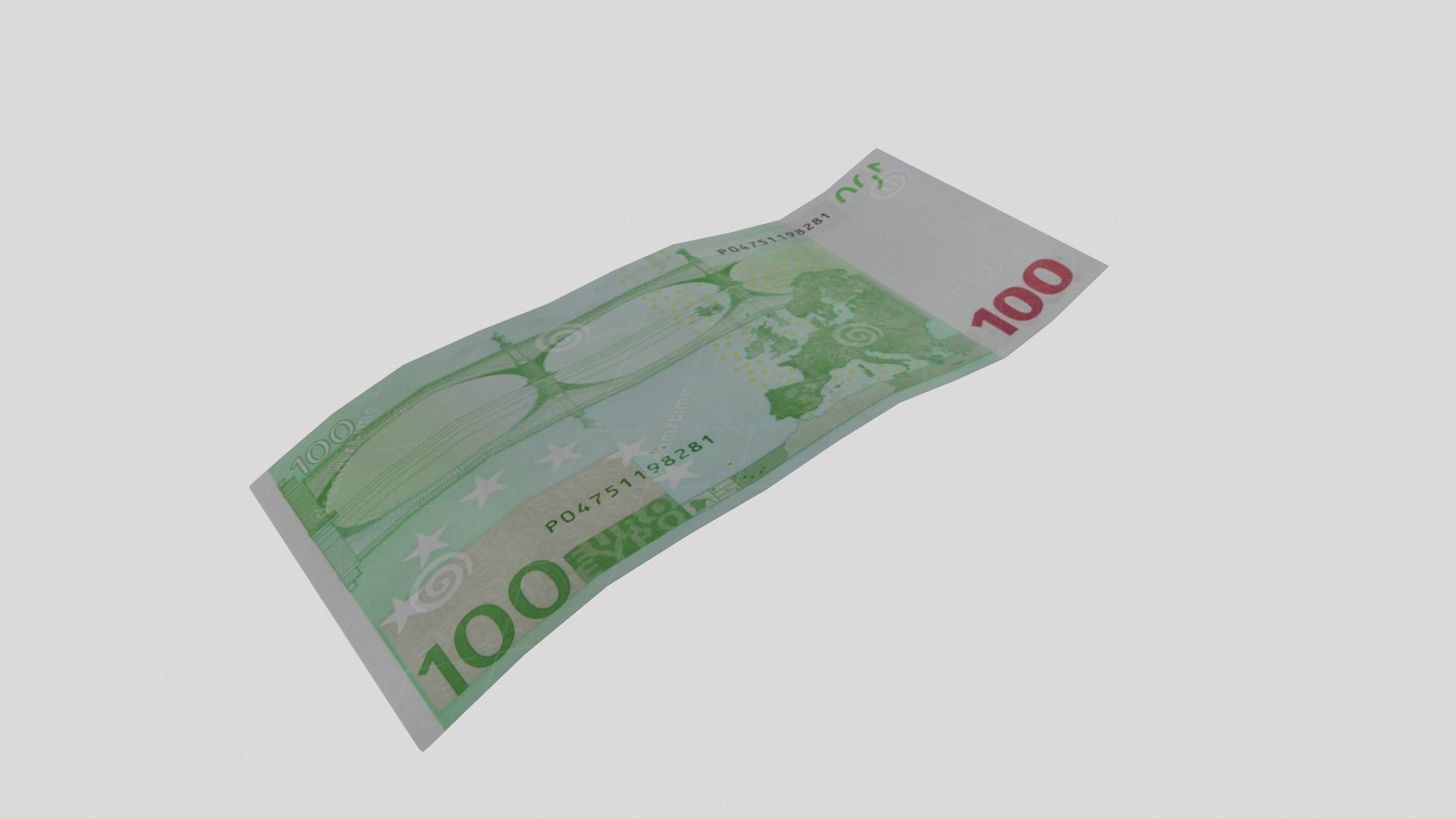 3D model 100 Euro Bill 3D Model VR / AR / low-poly | CGTrader