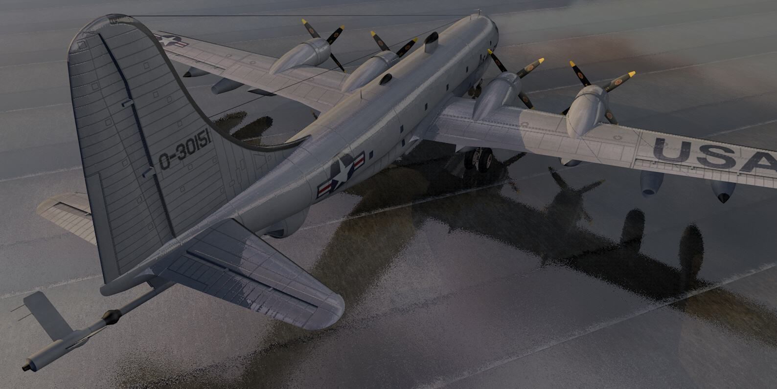 Boeing C-97 Stratofreighter - Boeing KC-97L Stratotanker 3D model ...