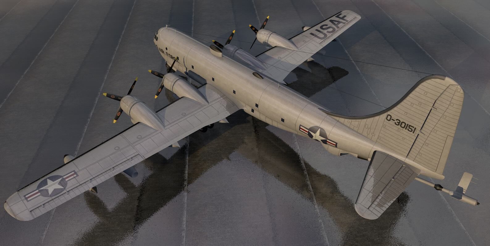 Boeing C-97 Stratofreighter - Boeing KC-97L Stratotanker 3D model ...