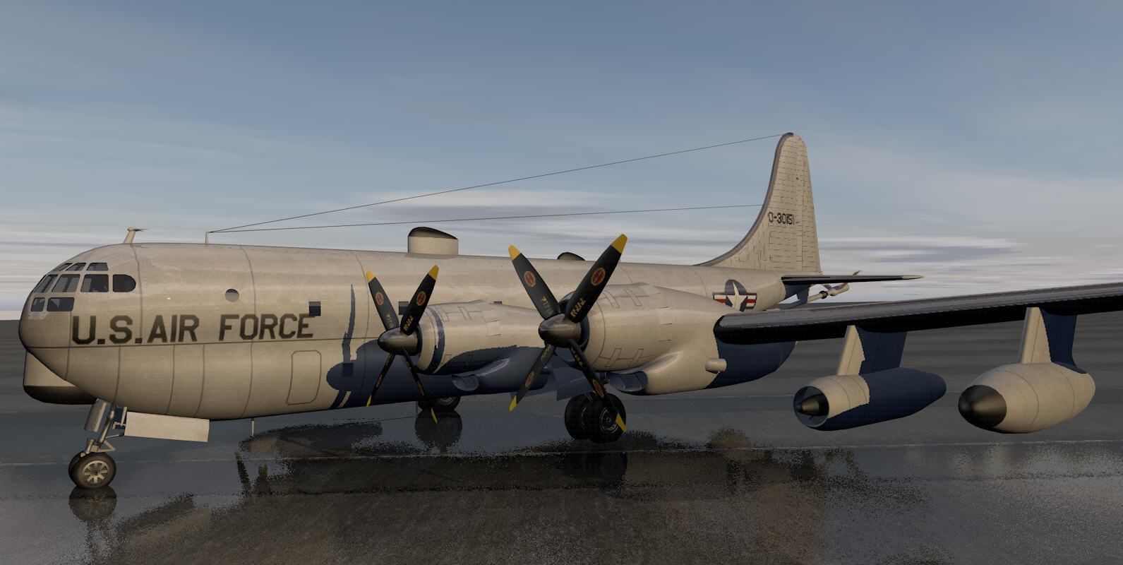 Boeing C-97 Stratofreighter - Boeing KC-97L Stratotanker 3D model ...