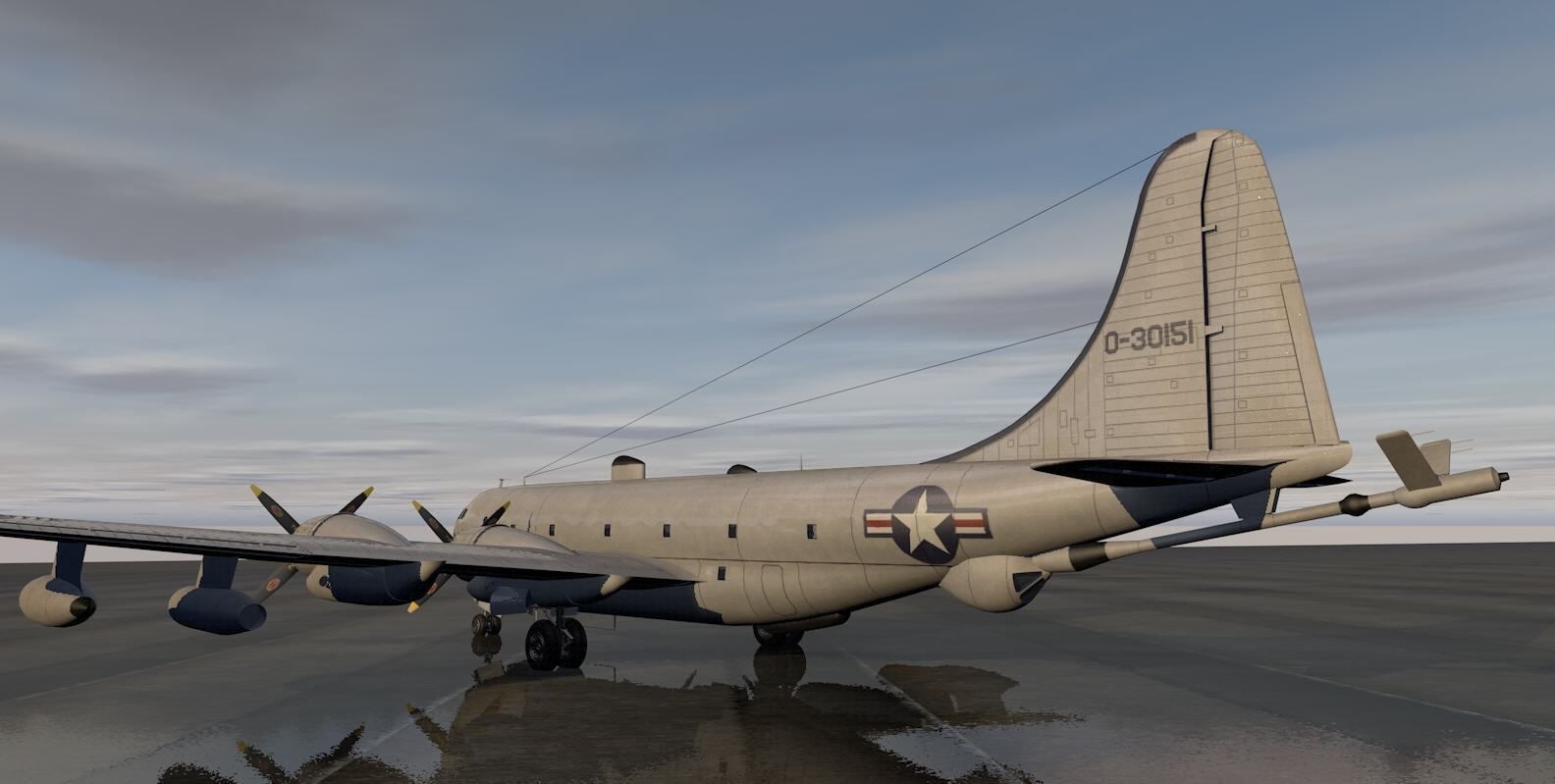 Boeing C-97 Stratofreighter - Boeing KC-97L Stratotanker 3D model ...