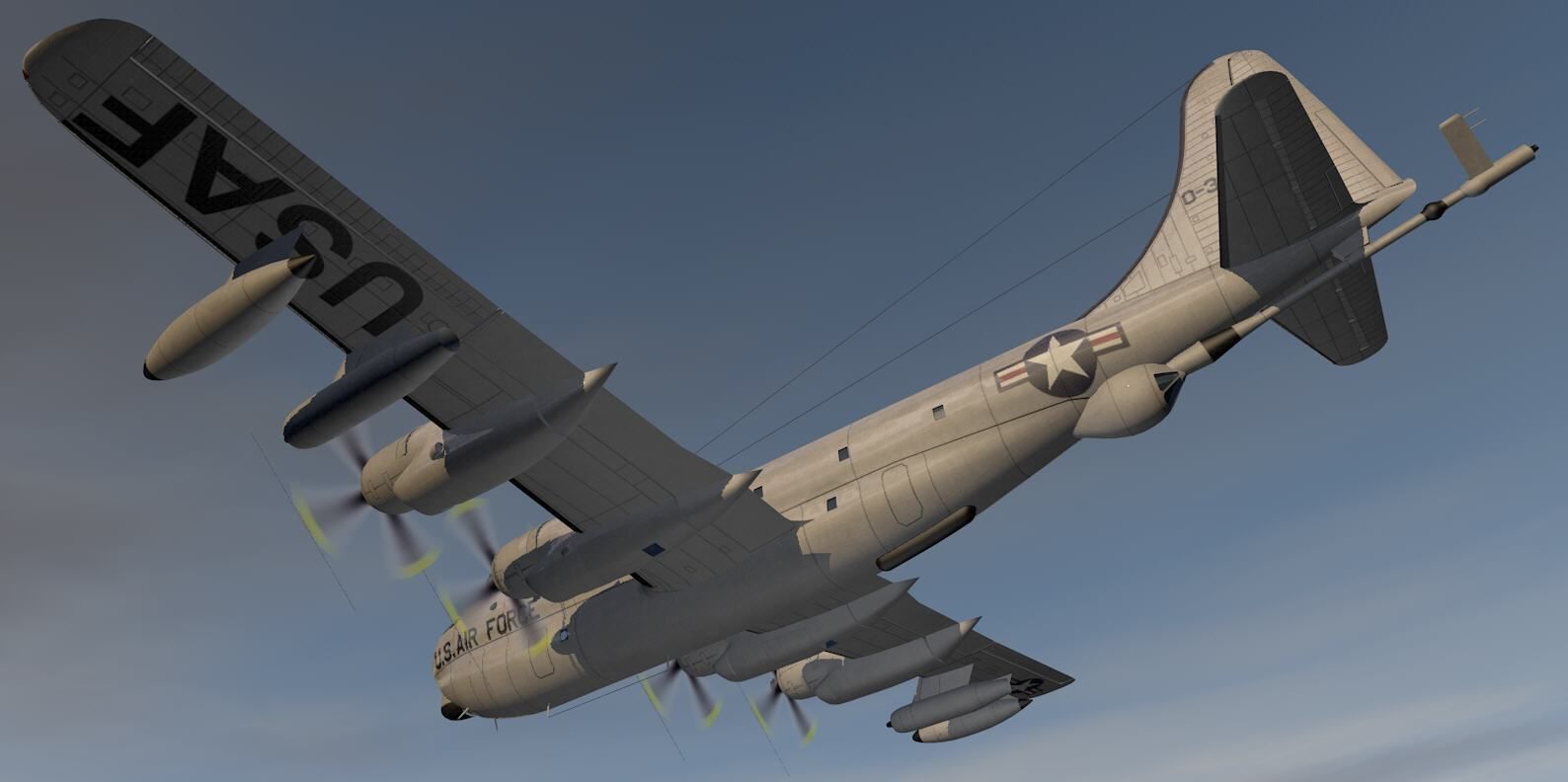 Boeing C-97 Stratofreighter - Boeing KC-97L Stratotanker 3D model ...