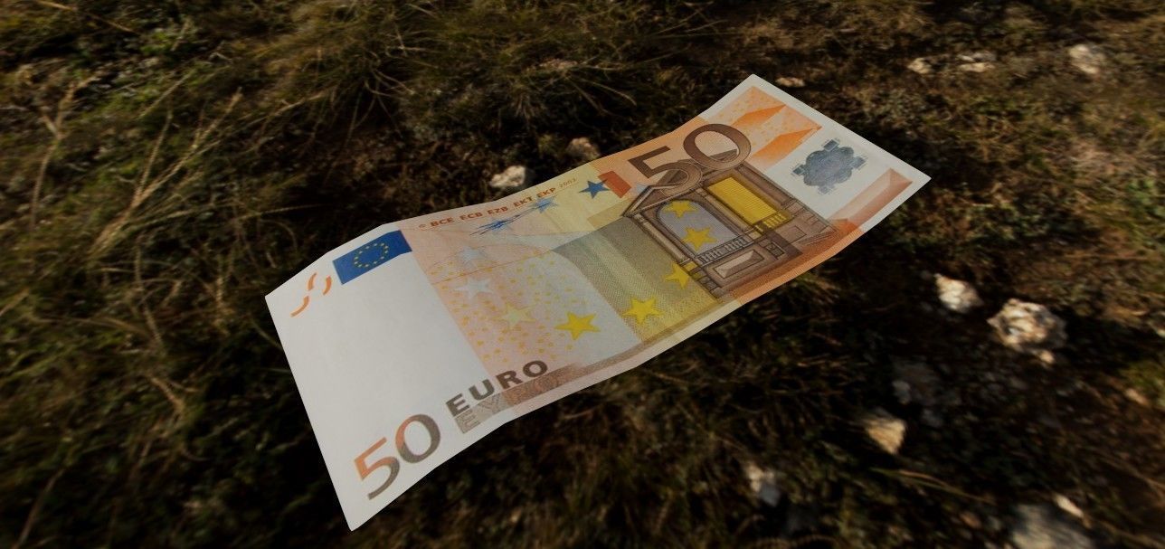 3D model 50 Euro Bill 3D Model VR / AR / low-poly | CGTrader