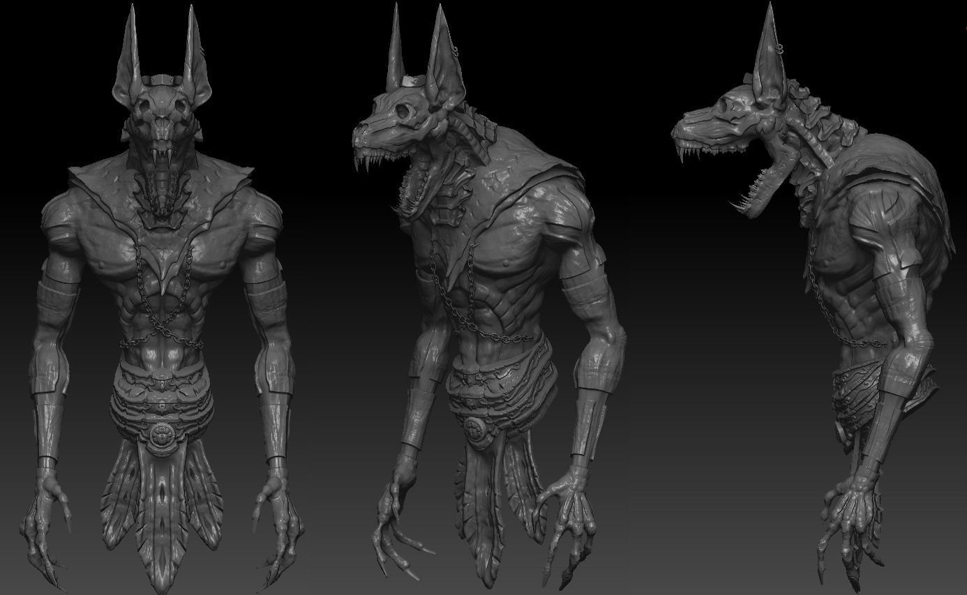 3D model Mythological Anubis Sculpting VR / AR / low-poly | CGTrader