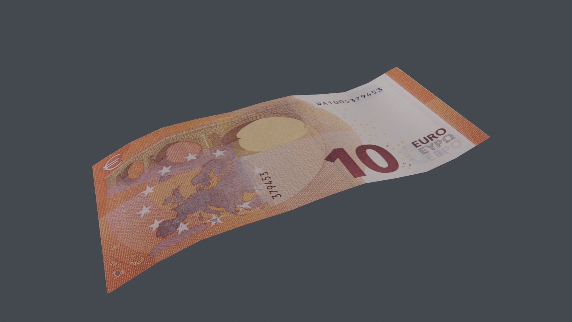 3D model 10 Euro Bill 3D Model VR / AR / low-poly | CGTrader