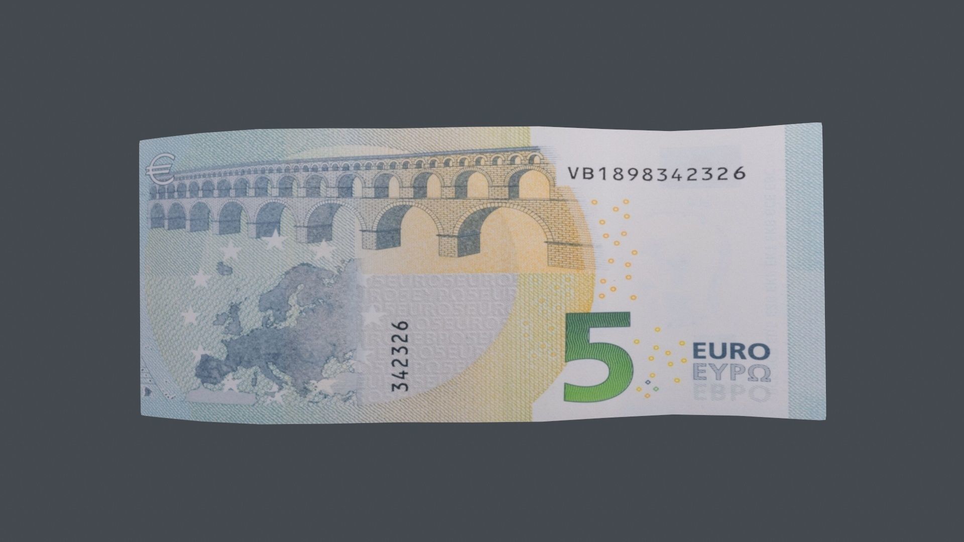 3D model 5 Euro Bill 3D Model VR / AR / low-poly | CGTrader