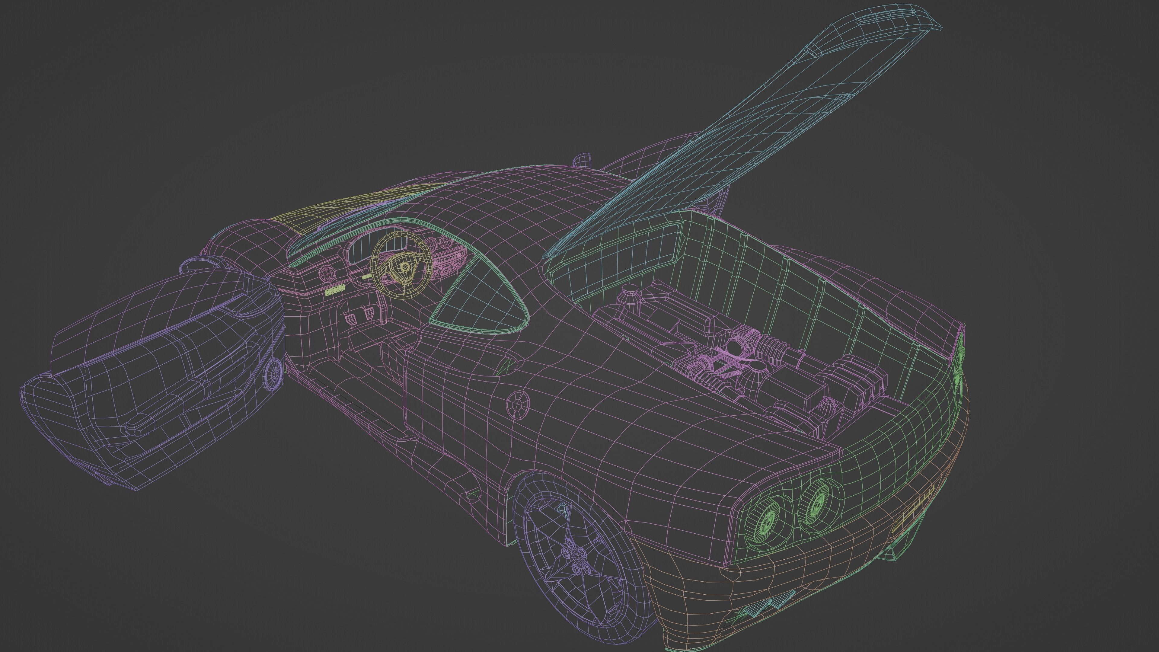 3D model Ferrari F-360 Modena - Complete Edition VR / AR / low-poly ...