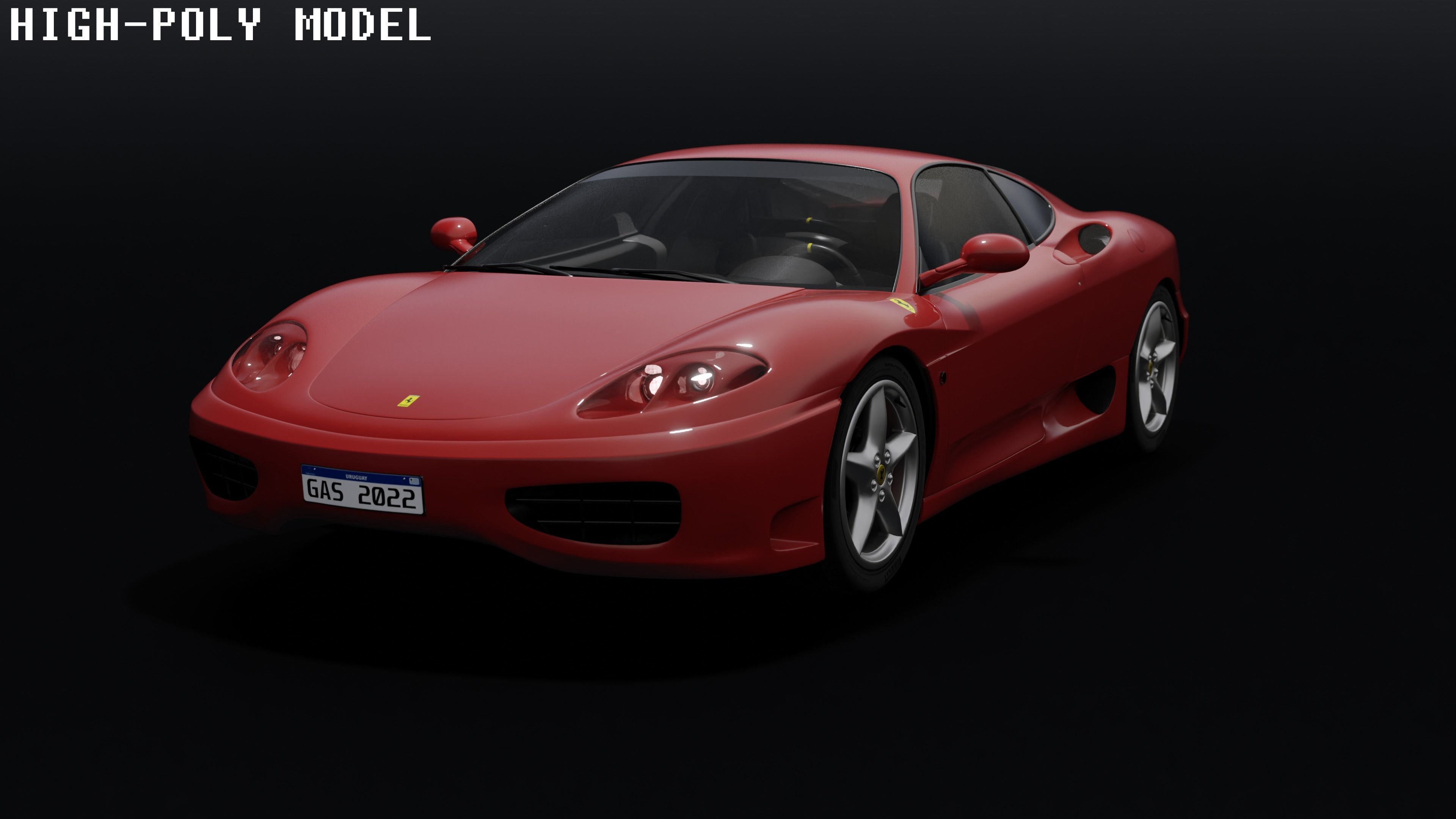 3D model Ferrari F-360 Modena - Complete Edition VR / AR / low-poly ...