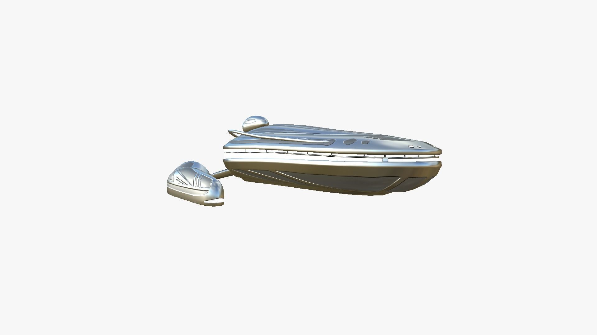 3D model Alien Spaceship UFO H02 Aluminum - Sci Fi Spacecraft Design VR ...