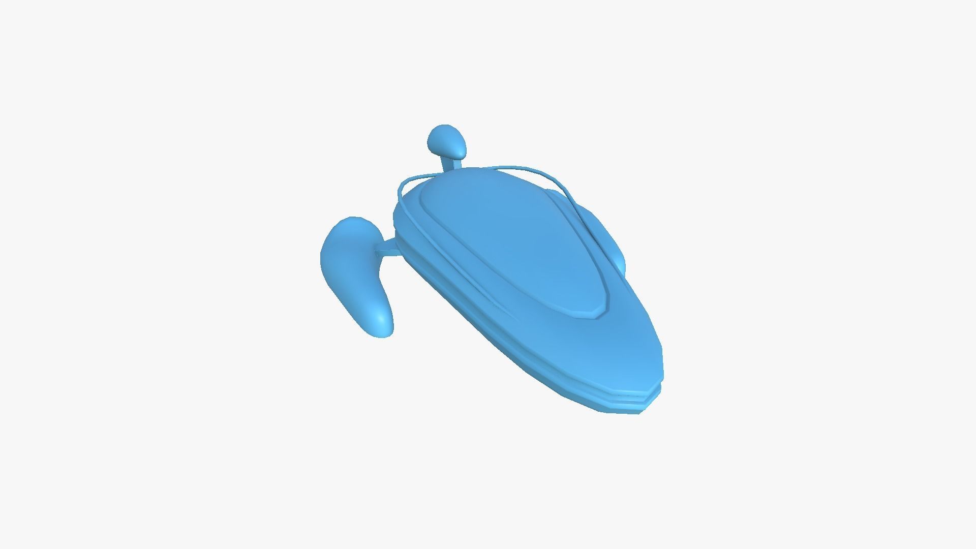 3D model Alien Spaceship UFO H02 Aluminum - Sci Fi Spacecraft Design VR / AR / low-poly | CGTrader