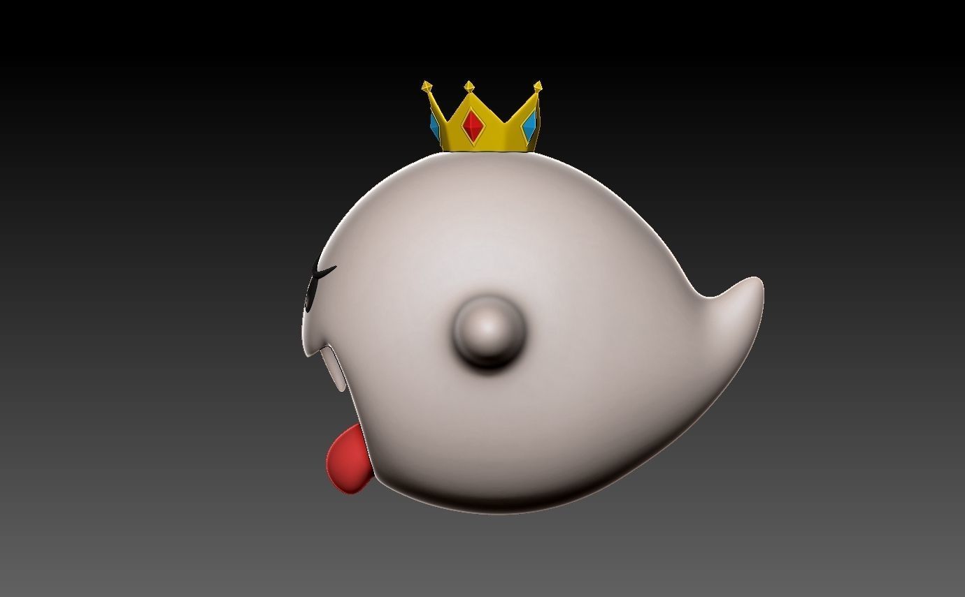 free mario king boo free 3D model 3D printable | CGTrader