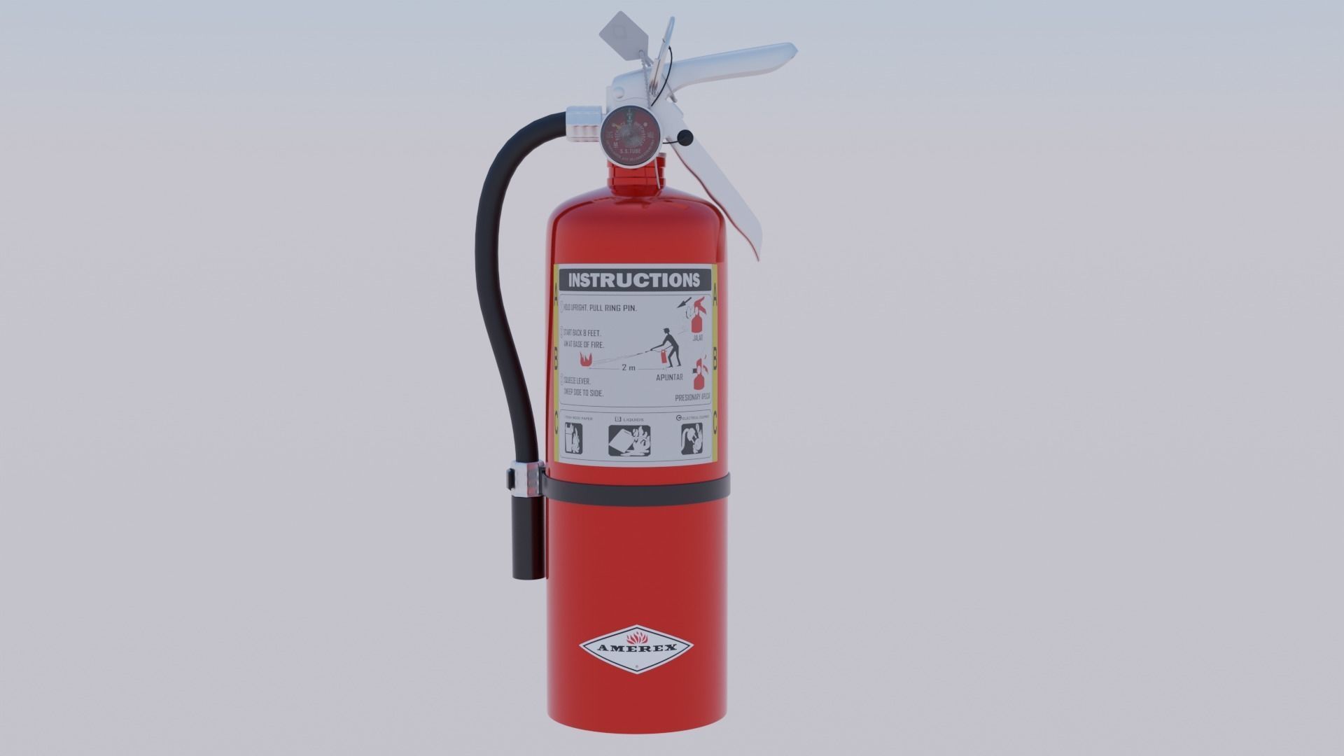 Amerex Fire Extinguisher 3D model | CGTrader