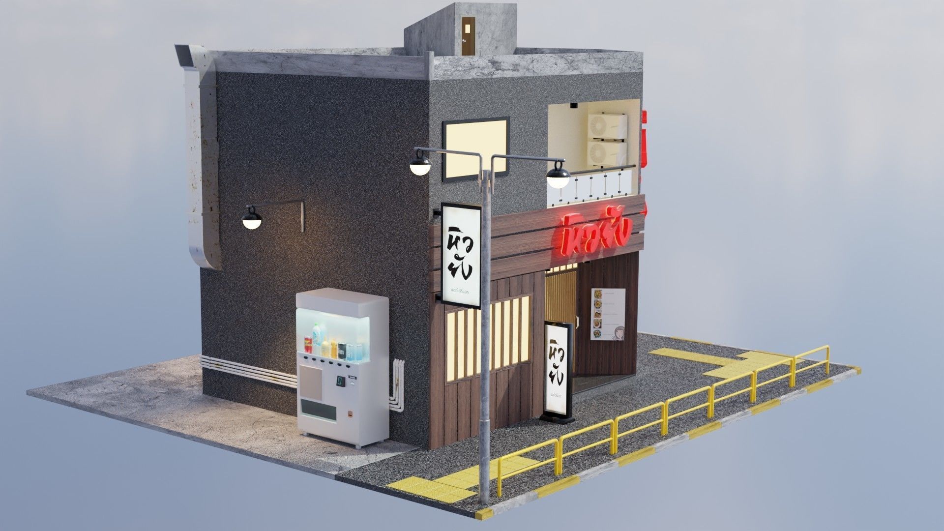 Hiw yang thai restaurant 3D model | CGTrader