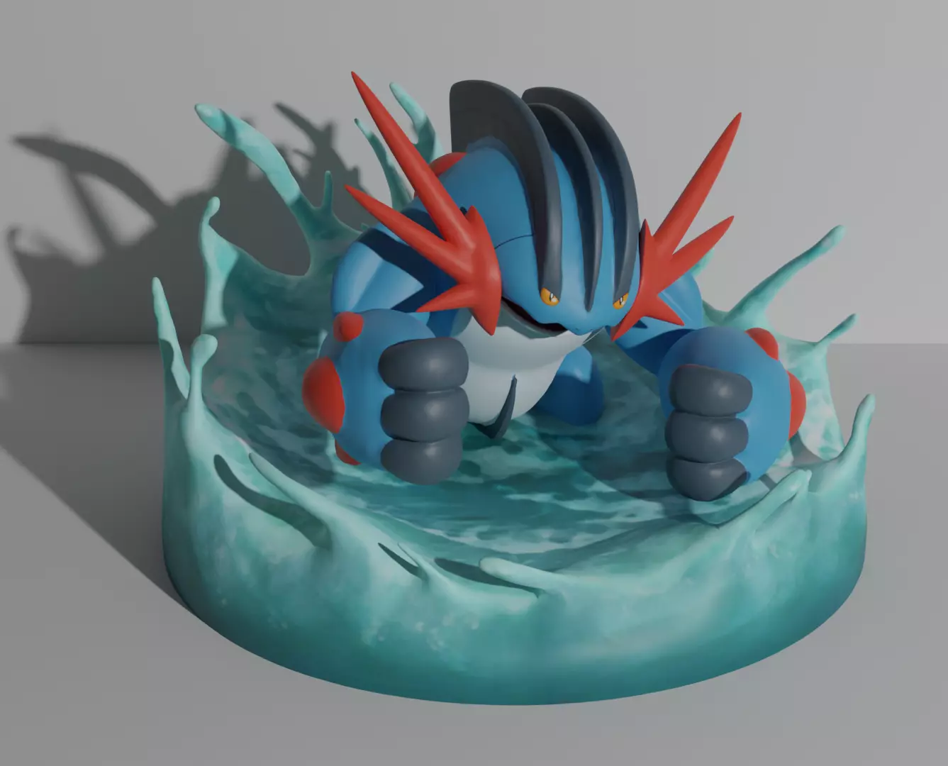 Mega Swampert pokemon 3D print model 3D model 3D printable | CGTrader