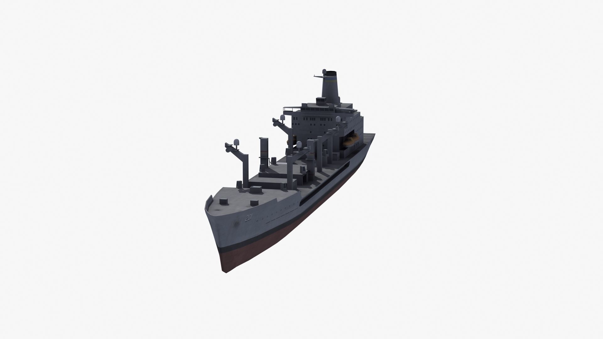 3D model T-AO-201 Patuxent Oiler USNS Low-poly VR / AR / low-poly ...