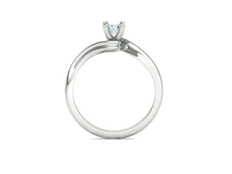 Ella Solitaire Promise Ring 4mm stone 3dprit model bypass shank 3D ...