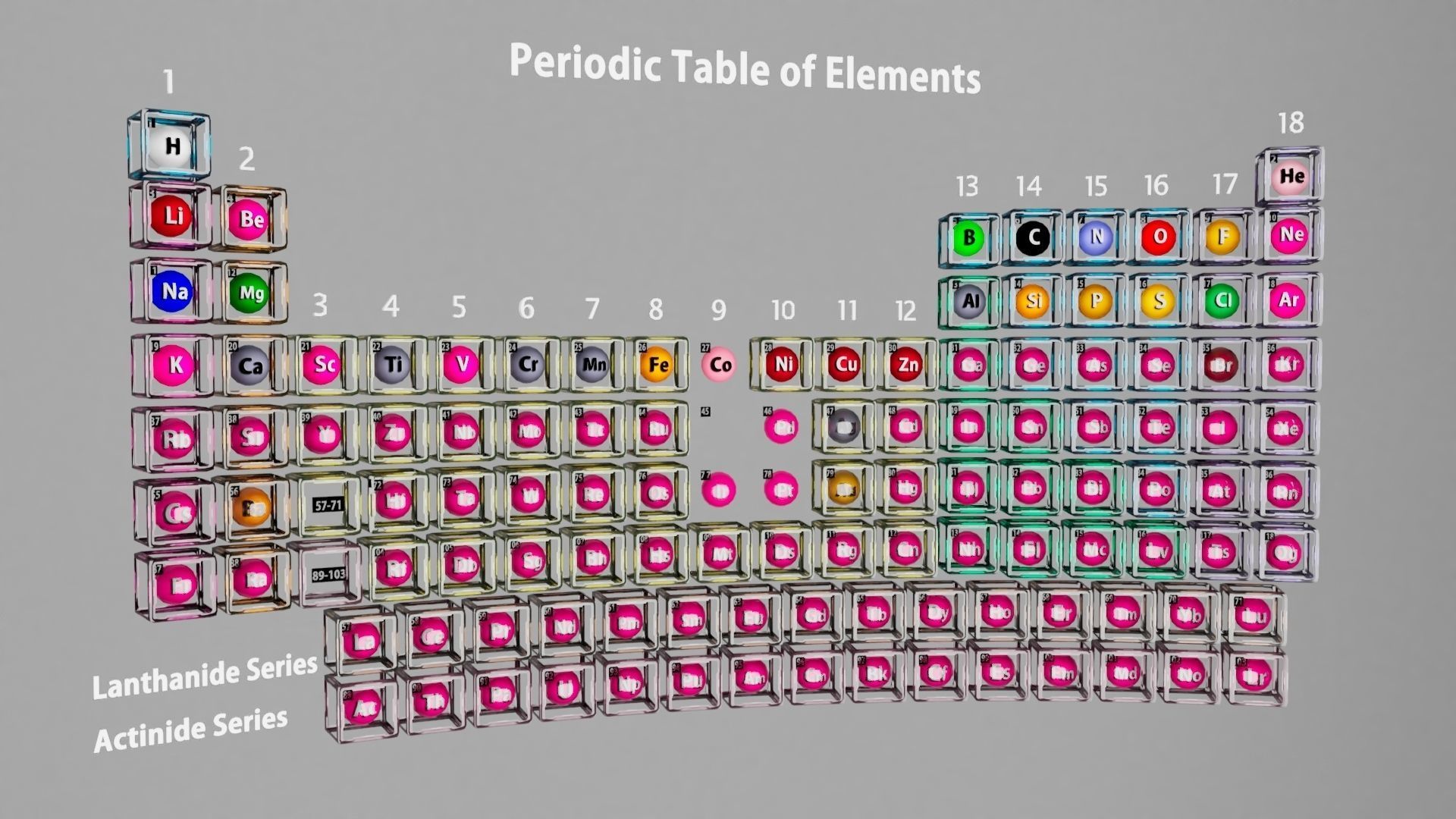 Periodic table 3D model | CGTrader