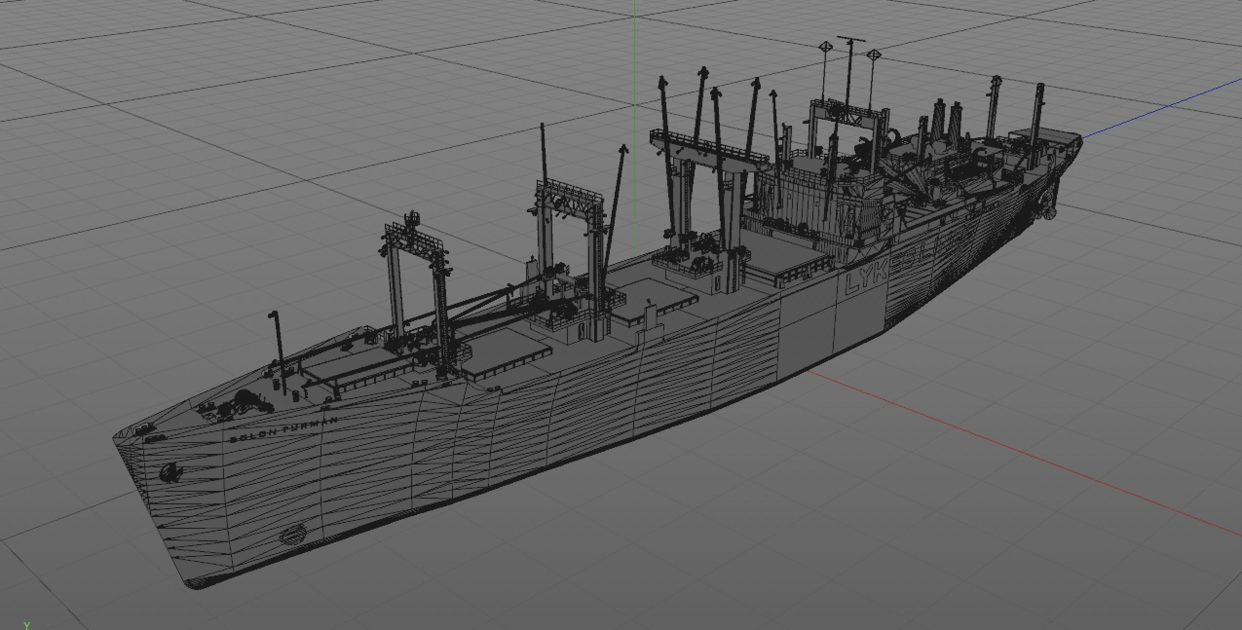 Cargo Ship Solon Turman Vessel 1961 3D model | CGTrader
