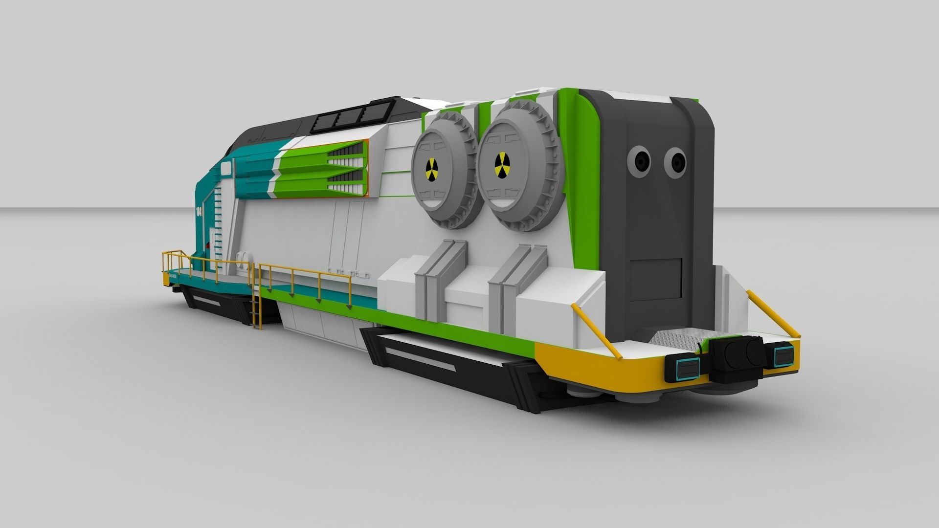 Nuclear Bullet Train 3D model | CGTrader