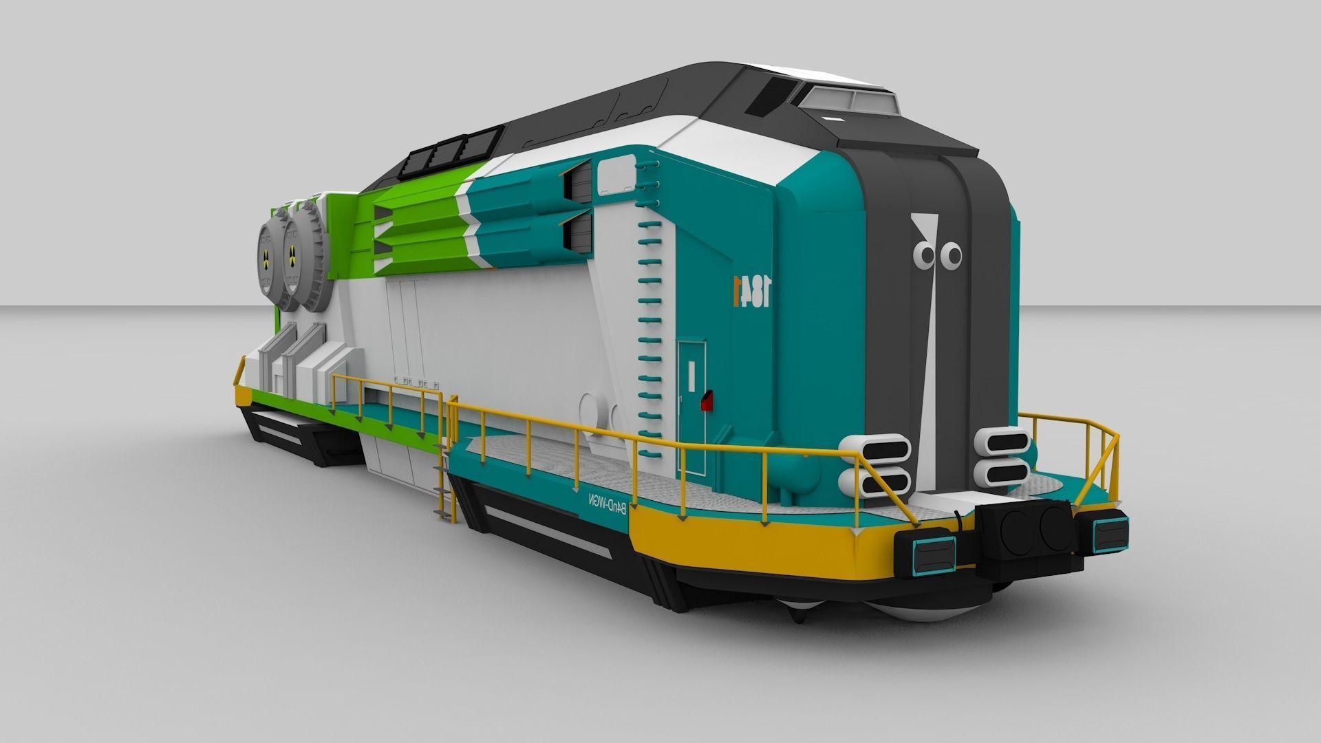 Nuclear Bullet Train 3D model | CGTrader