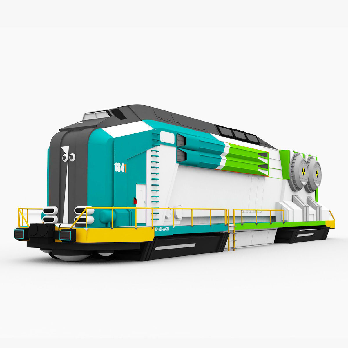 Nuclear Bullet Train 3D model | CGTrader