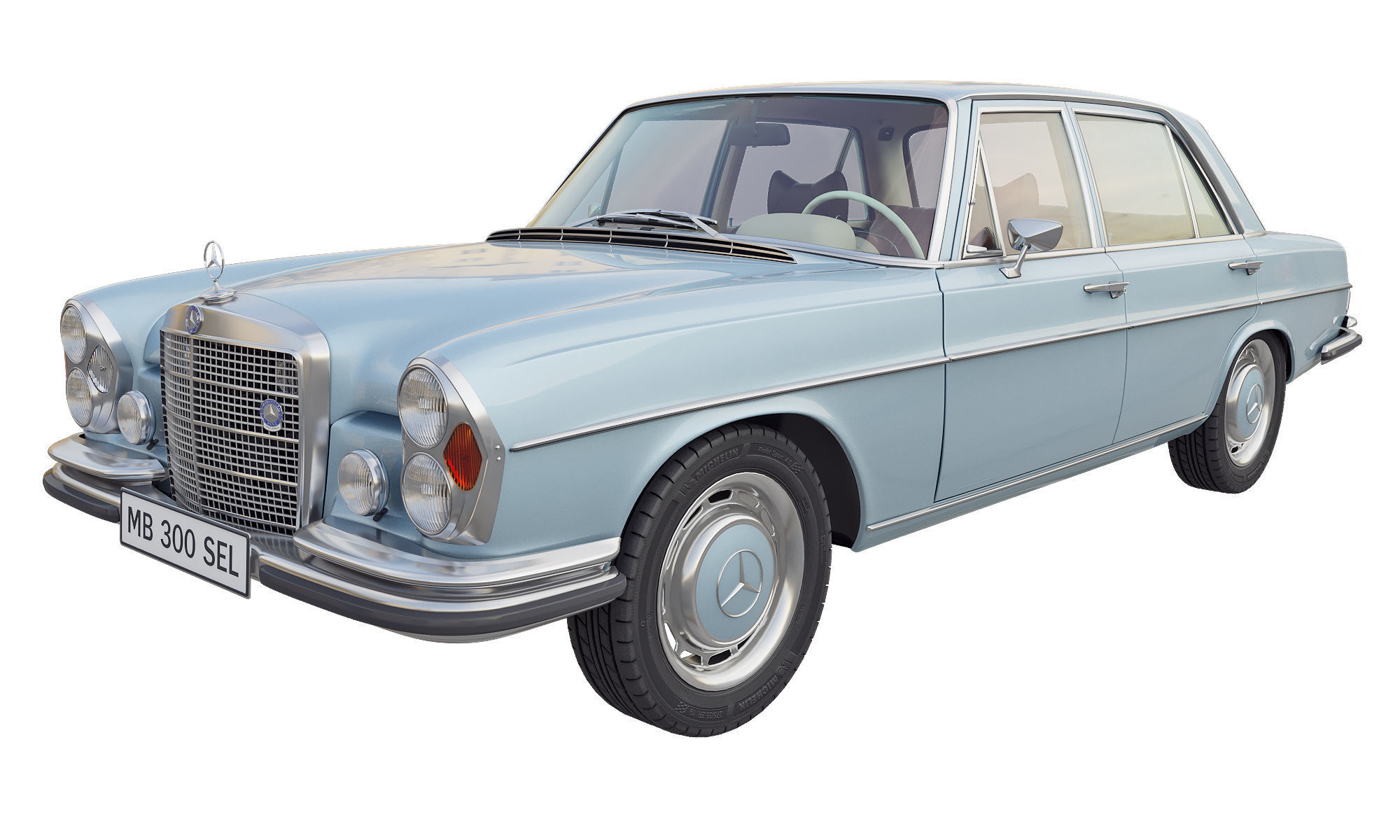 Mercedes benz 300 sel 3D model | CGTrader