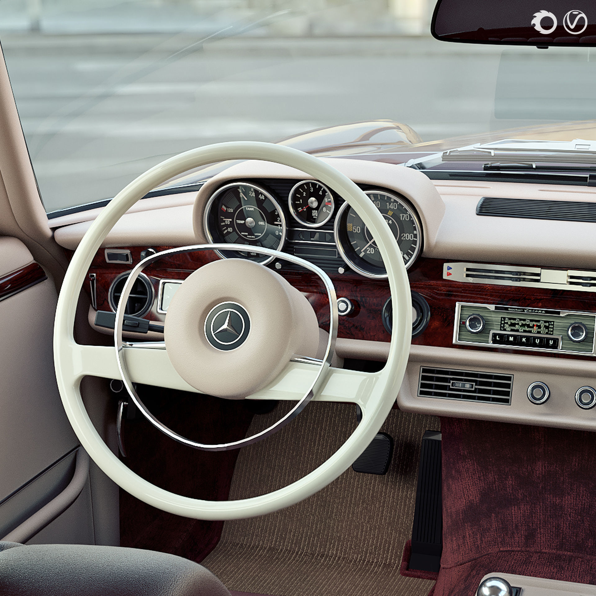 Mercedes benz 300 sel 3D model | CGTrader