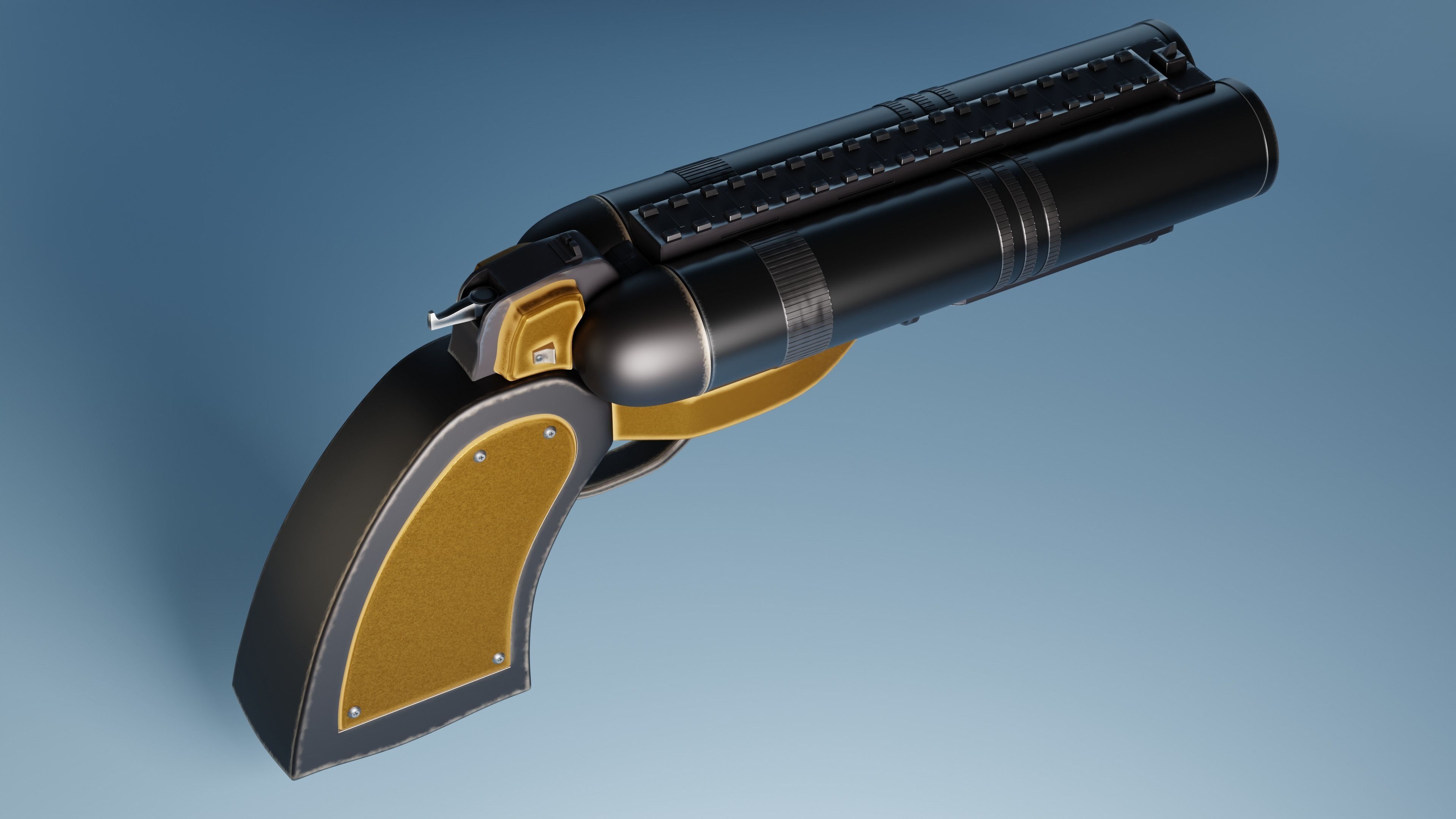 Shotgun pistol 3D model | CGTrader