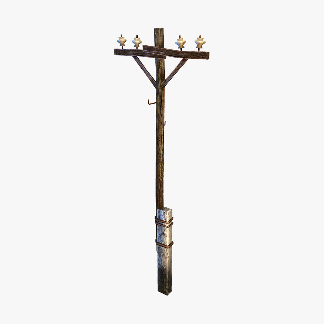 3D model Electric Pole wire VR / AR / low-poly | CGTrader