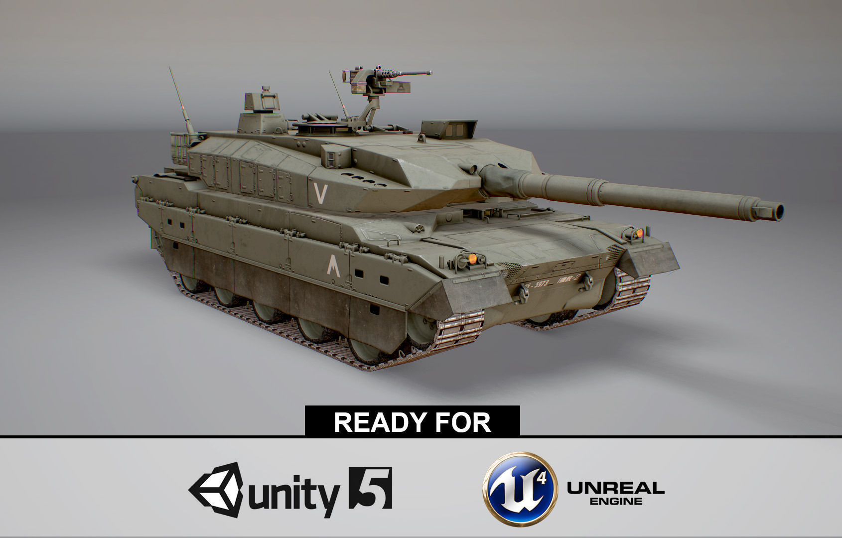 3D model Type 10 Main Battle Tank VR / AR / low-poly rigged | CGTrader