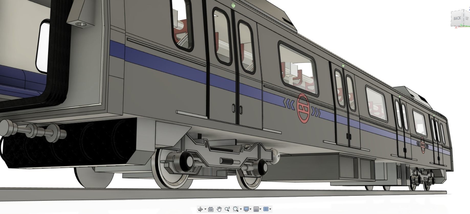3D model DMRC BOMBARDIER Metro Coach VR / AR / low-poly | CGTrader
