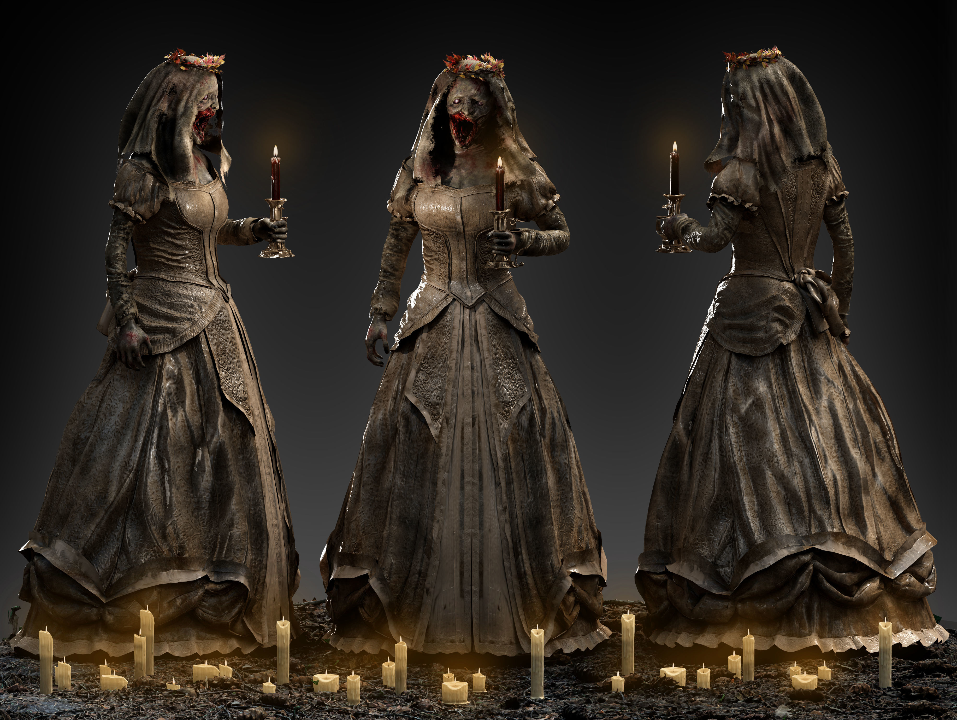 3D model Horror Bride VR / AR / low-poly rigged | CGTrader