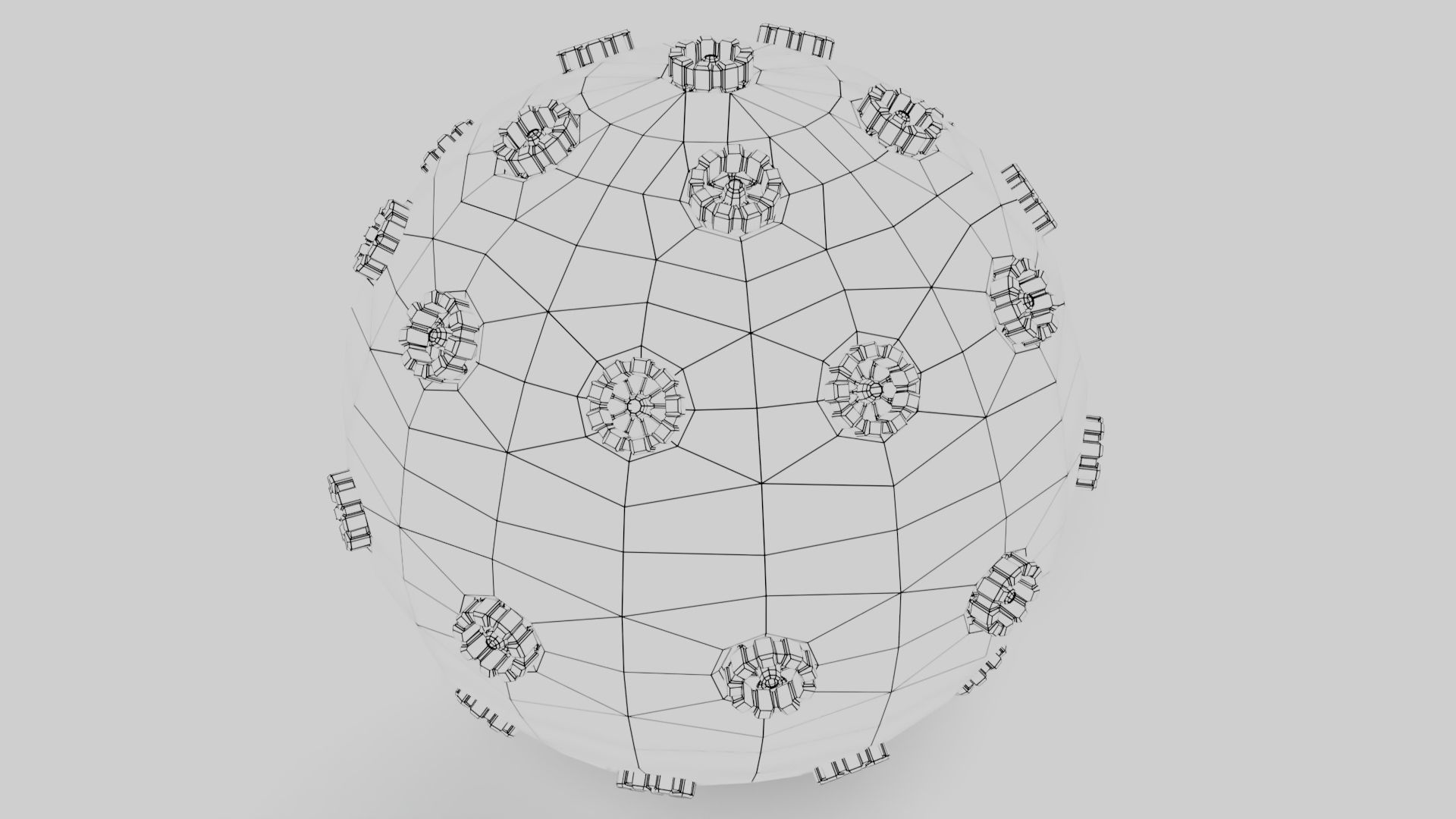 3D Nucleus ball with holes 3D model | CGTrader