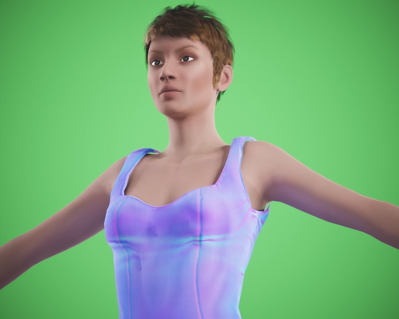 3D model game girl rigged VR / AR / low-poly | CGTrader