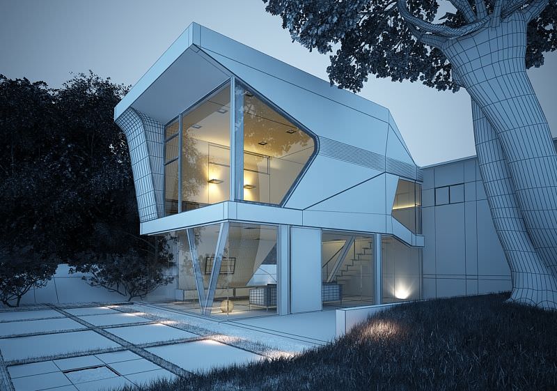 Modern House Exterior Design 3D model | CGTrader