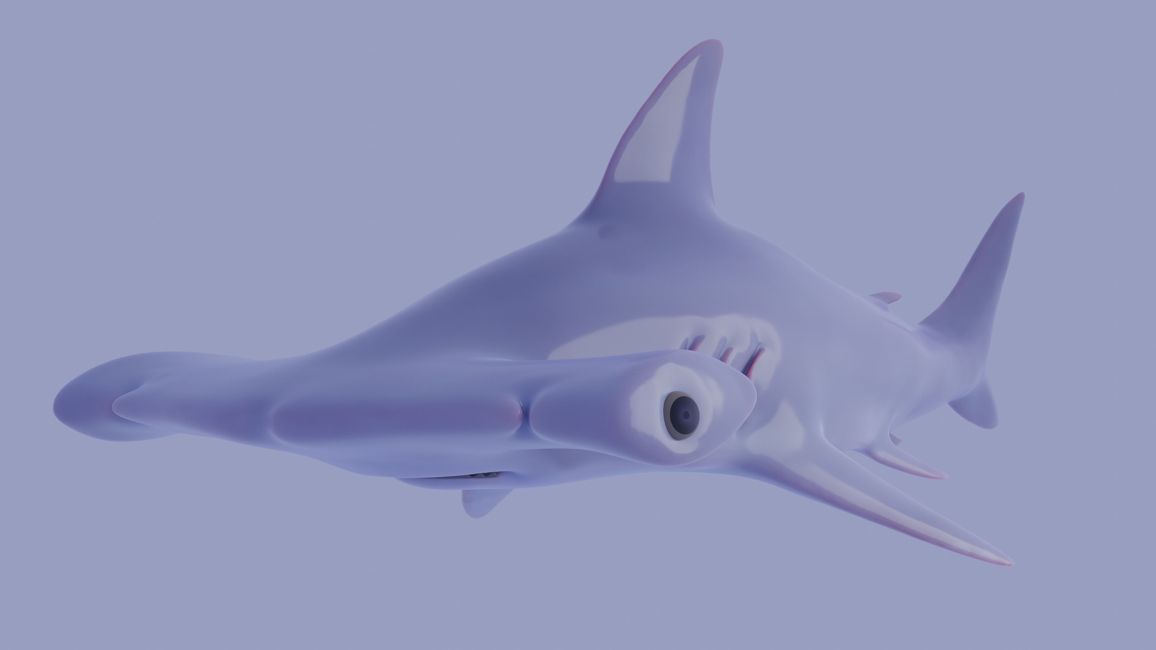 Hammerhead Shark 3D model 3D printable | CGTrader