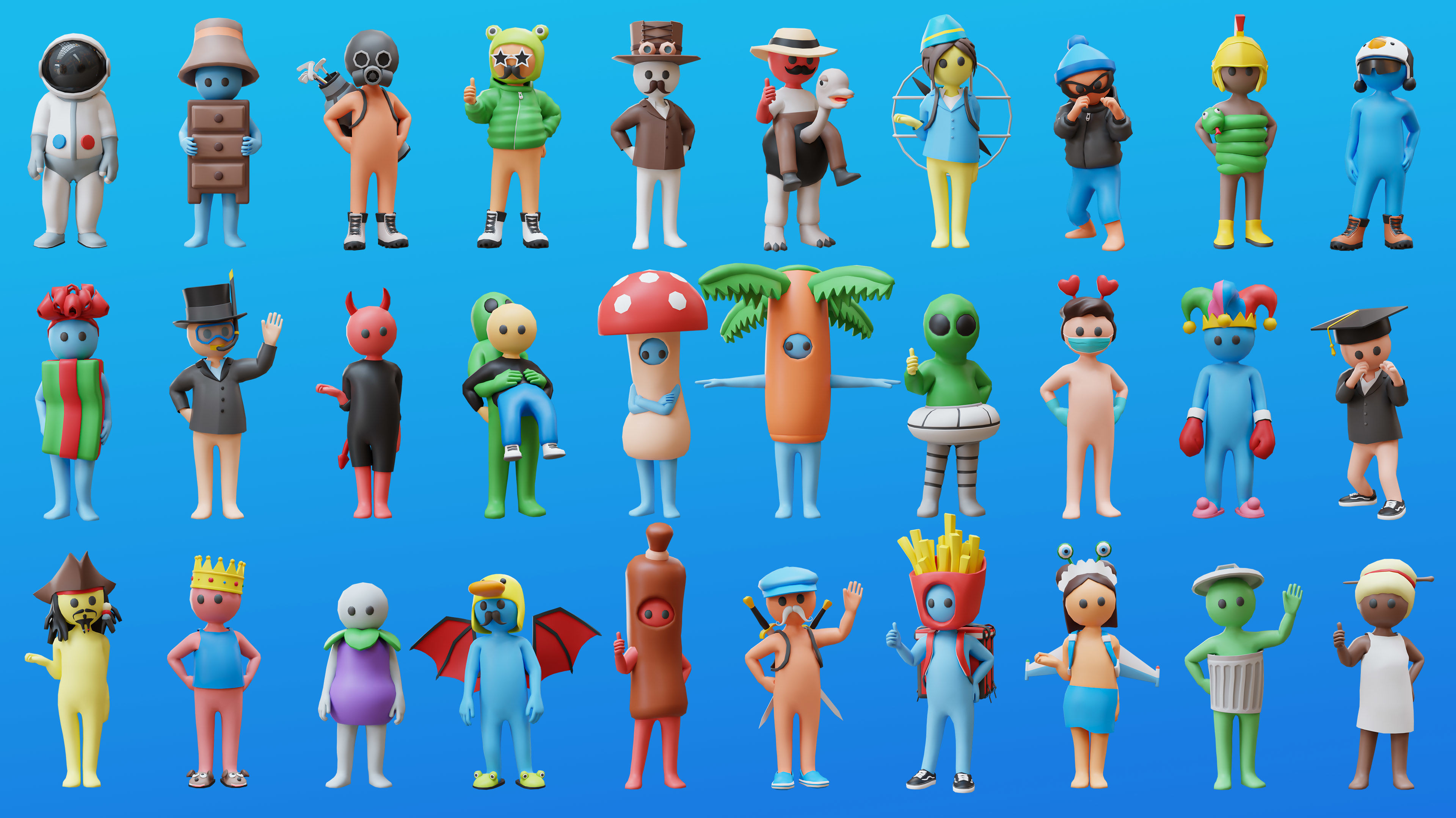 3D model Funny Characters VR / AR / low-poly | CGTrader
