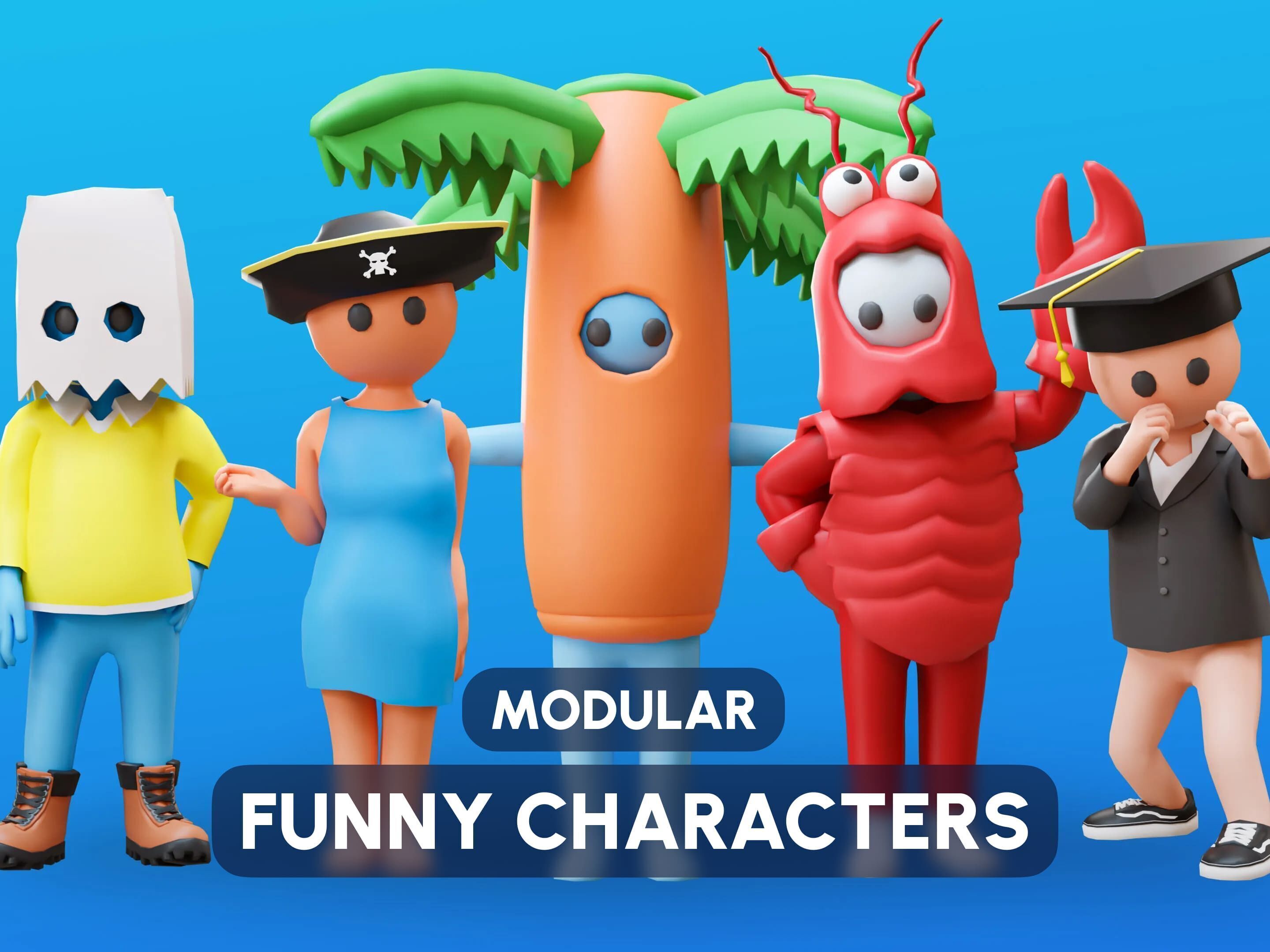 3D model Funny Characters VR / AR / low-poly | CGTrader