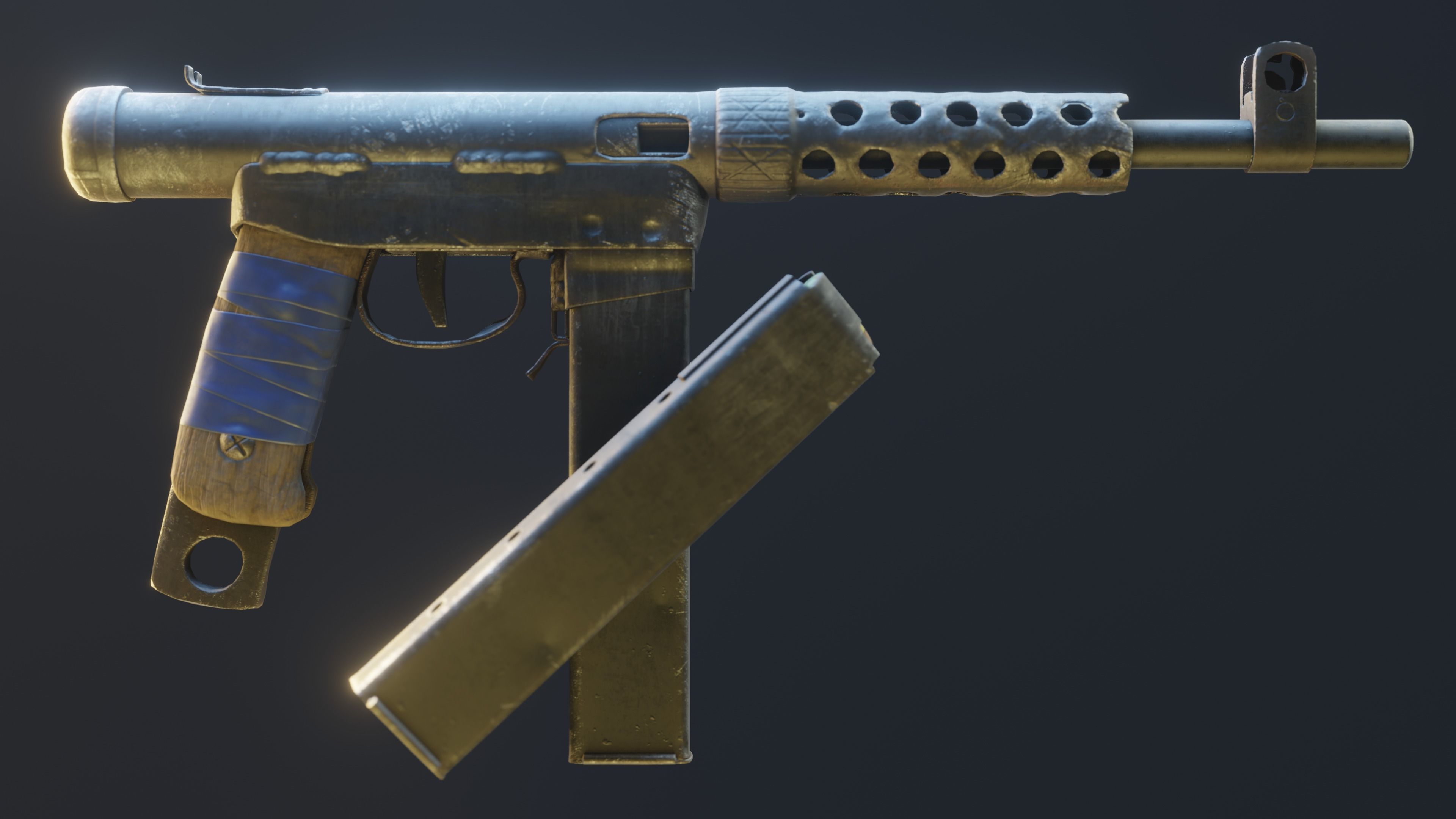 3D model Makeshift Submachine Gun VR / AR / low-poly | CGTrader