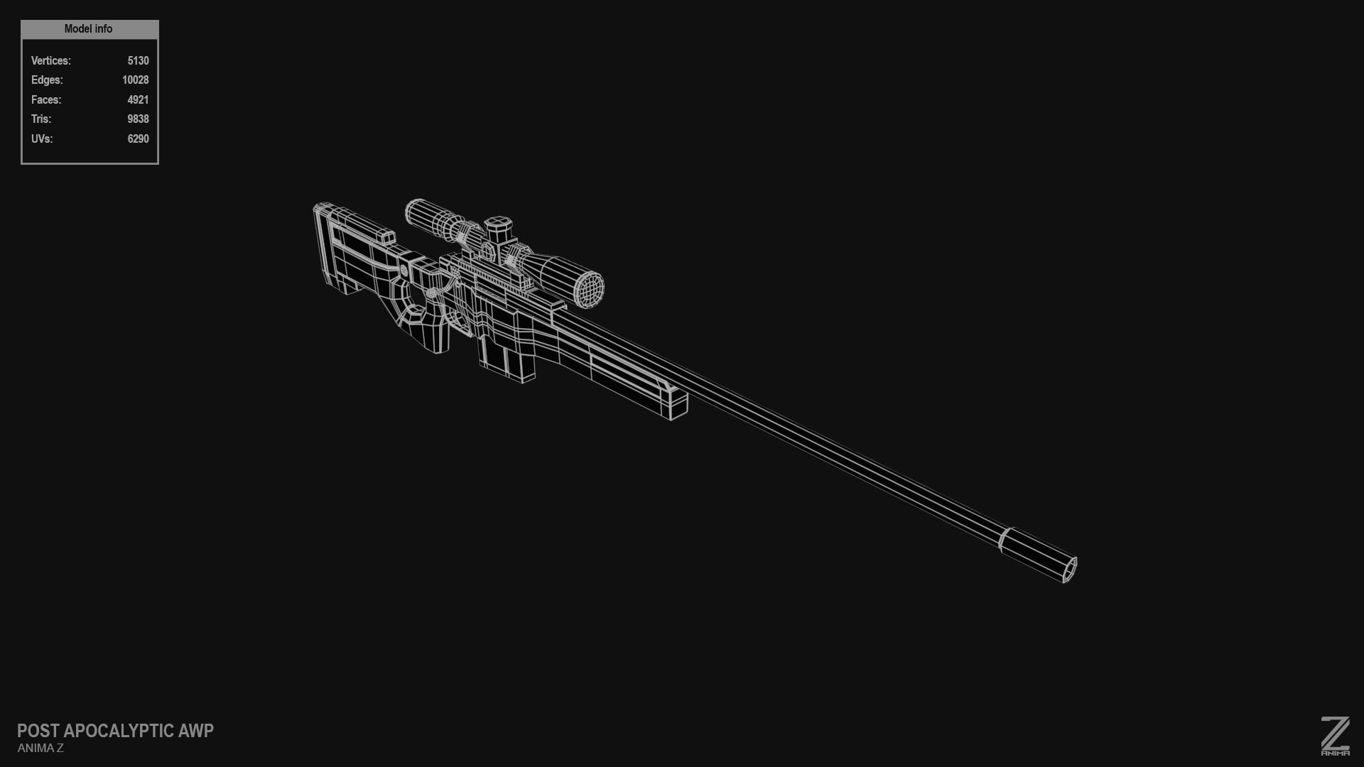 3D model Post apocalyptic AWP VR / AR / low-poly | CGTrader